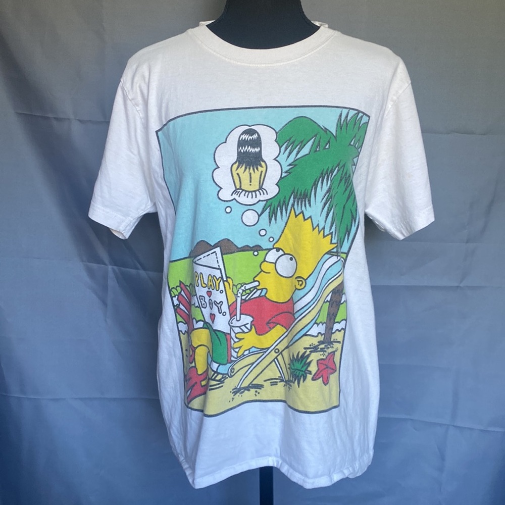 Rare Vintage Bart Simpson Playboy Large Graphic T-Shi… - Gem
